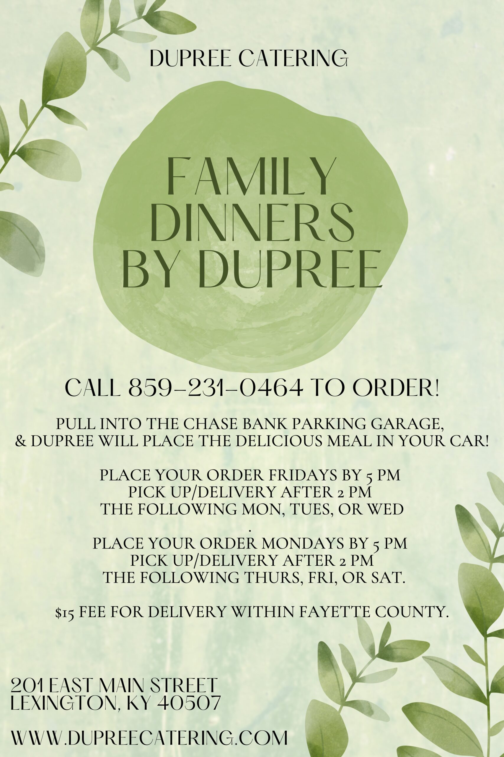 Family Meal Menus